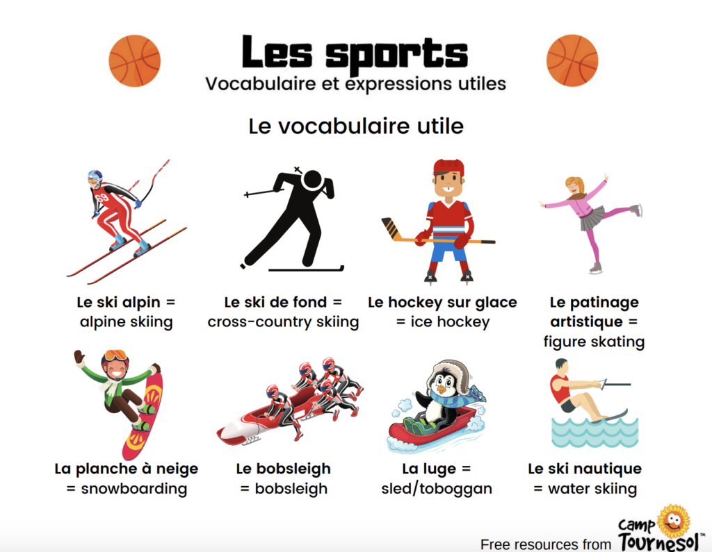 FREE "Les sports" French Workbook! - Camp Tournesol